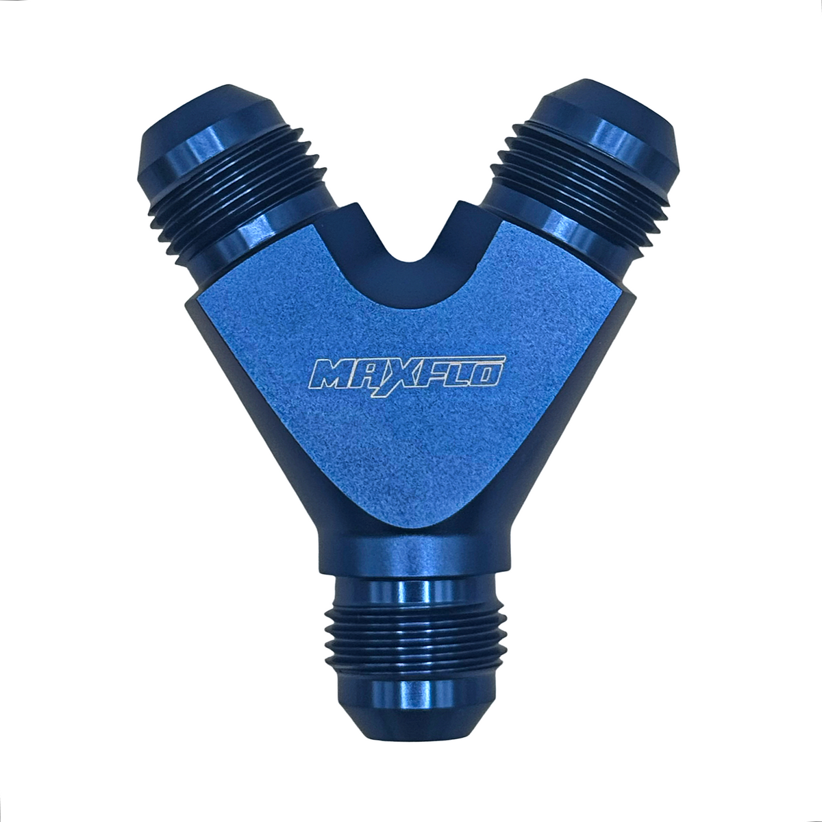 MaxFlo Motorsport AN08 "Y" Adapter Blue – Stone Motorsport